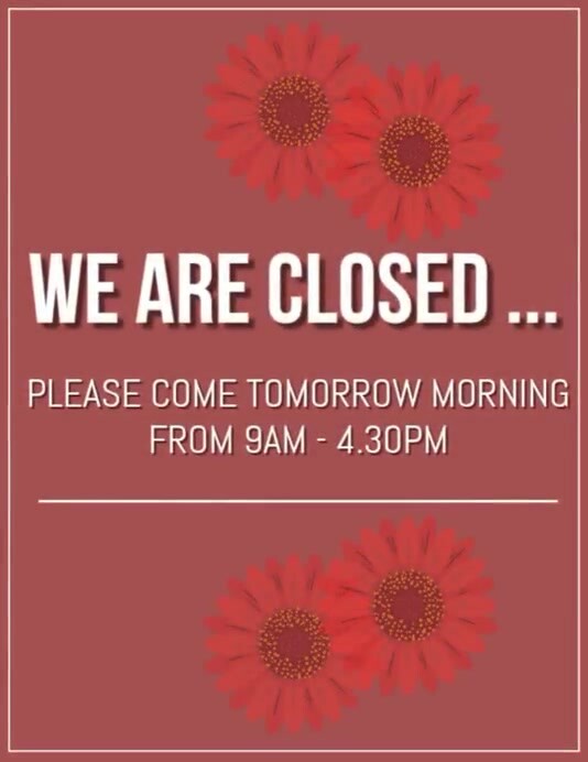 Plantilla de Pink Professional Busness Closure Template Flyer (us ...