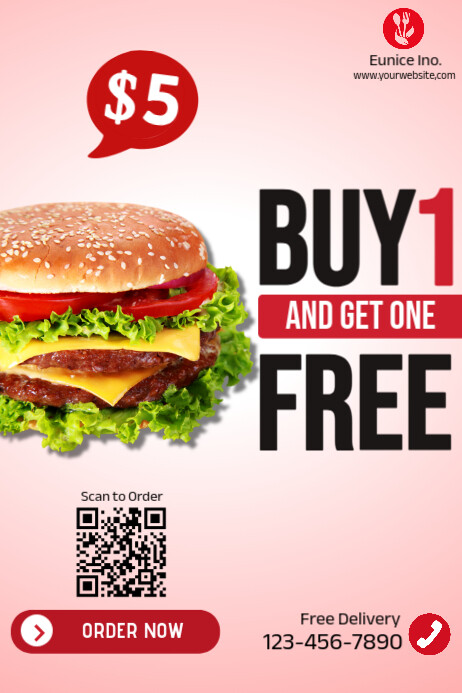 Copy of Pink Professional Buy One Get One Free Promo Template Banner 4 ...