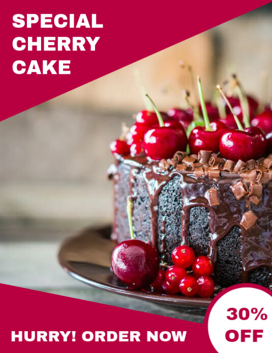 Pink Professional cake Flyer (us Letter) Template | PosterMyWall