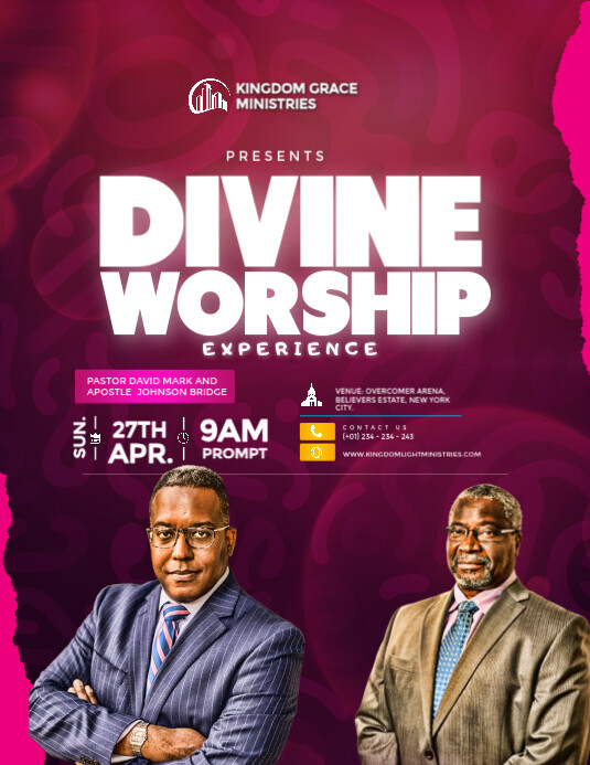 Copy of Pink Professional Church Design Flyer Flyer (us Letter ...