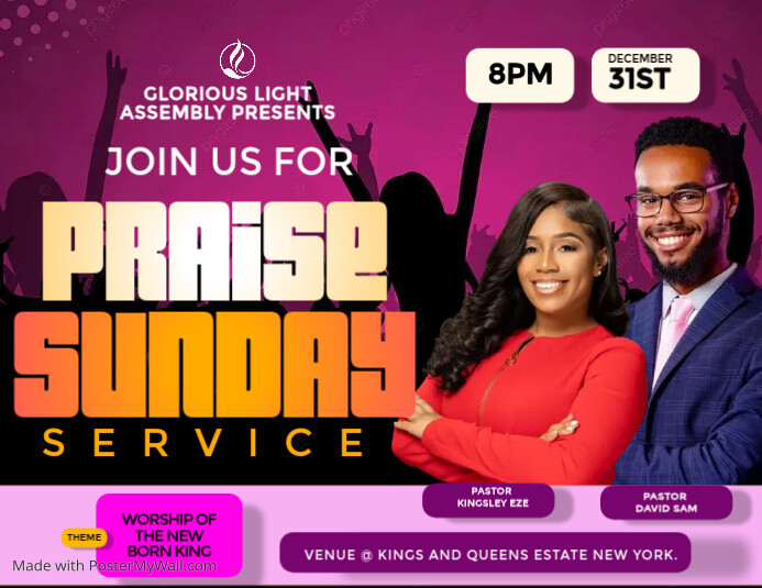 Pink Professional Church Flyer (us Letter) Template | PosterMyWall