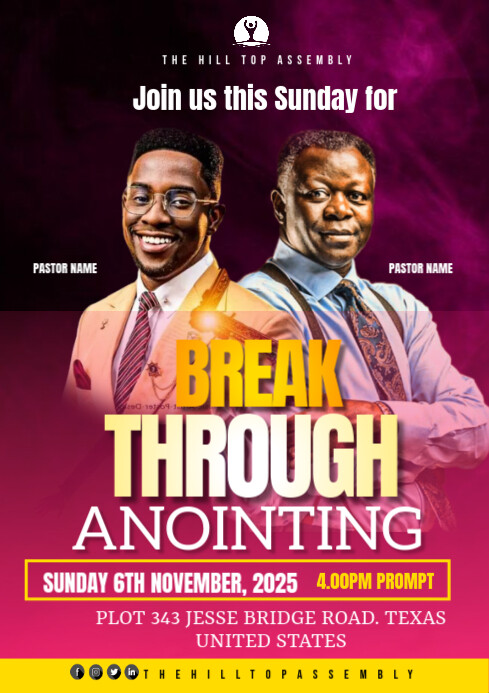 Plantilla de Pink Professional Church Flyer A4 | PosterMyWall