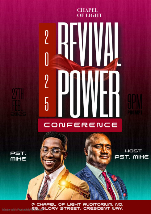 Copy of Pink Professional Church Flyer A4 | PosterMyWall