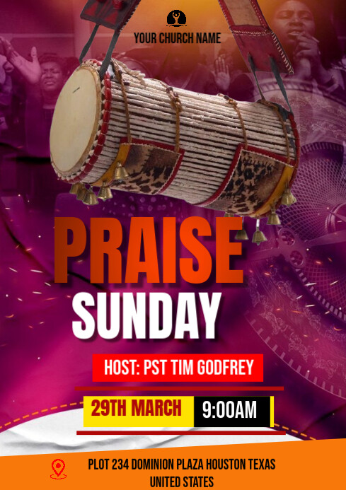 Copy of Pink Professional Church Flyer A4 | PosterMyWall