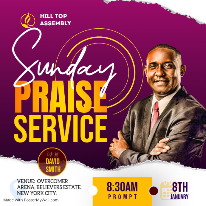 Pink Professional Church Flyer Instagram Post Template | PosterMyWall