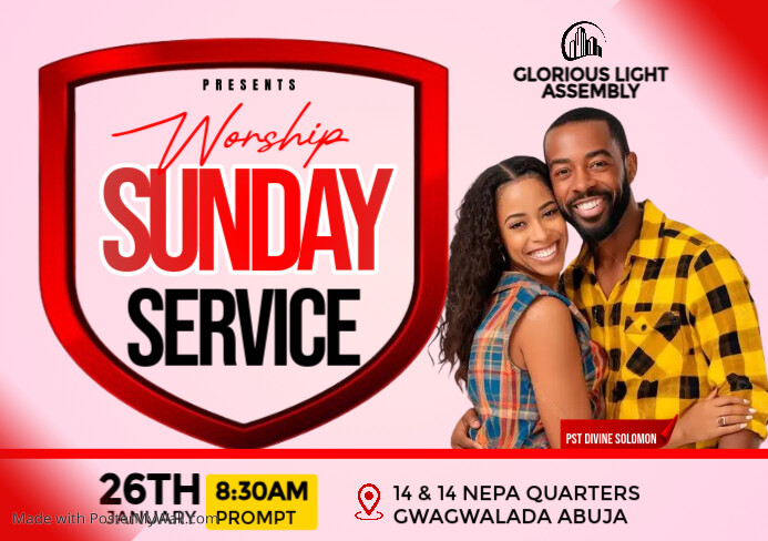Pink Professional Church Flyers A5 Template | PosterMyWall