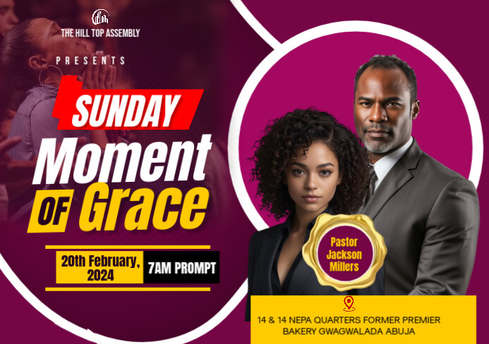 Pink Professional Church Flyers A5 Template | PosterMyWall