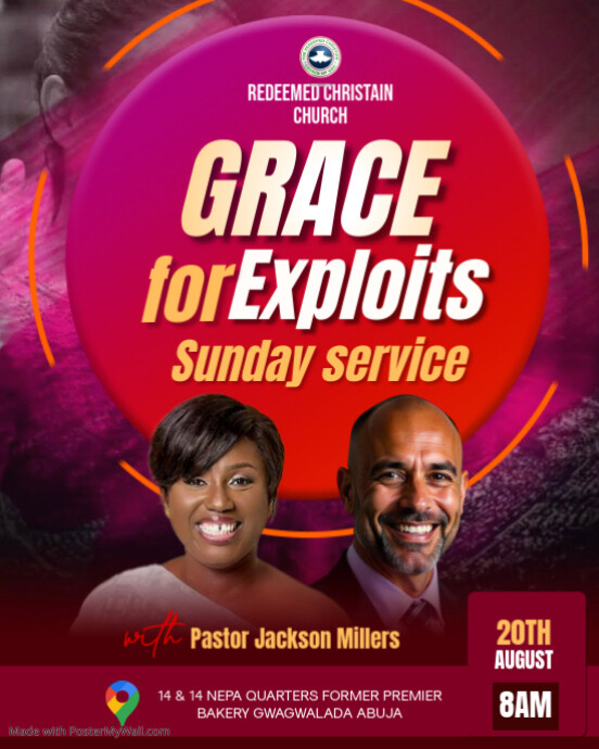 Pink Professional Church Flyers Instagram Portrait Template | PosterMyWall