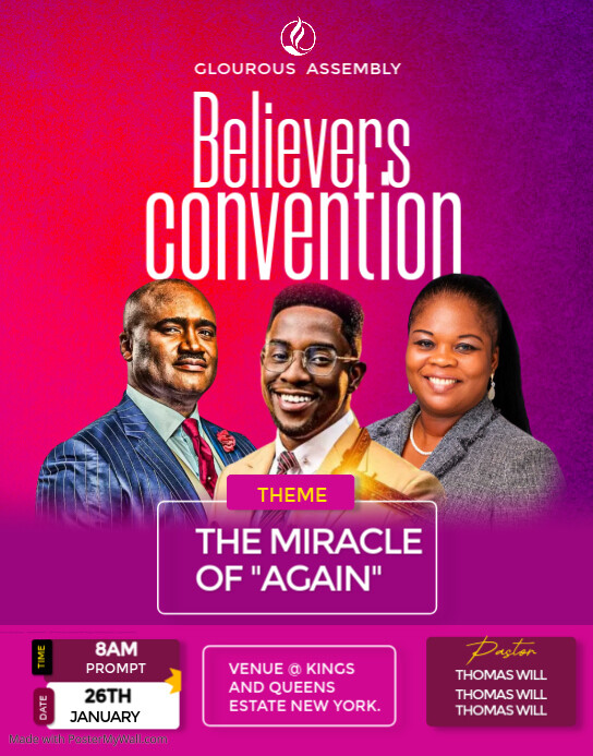 Copy of Pink Professional Church Flyers Poster/wallboard | PosterMyWall