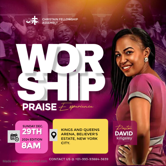 Pink Professional Crossover Church Flyer New Year,church, Church Banner ...