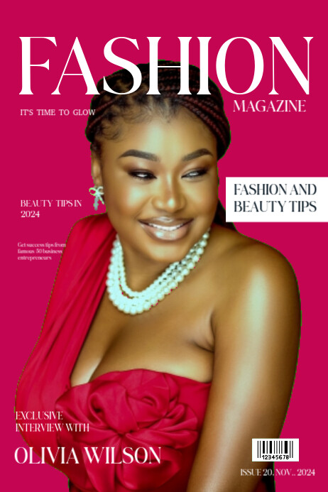 Pink Professional Fashion Magazine Model Poster Templat | PosterMyWall