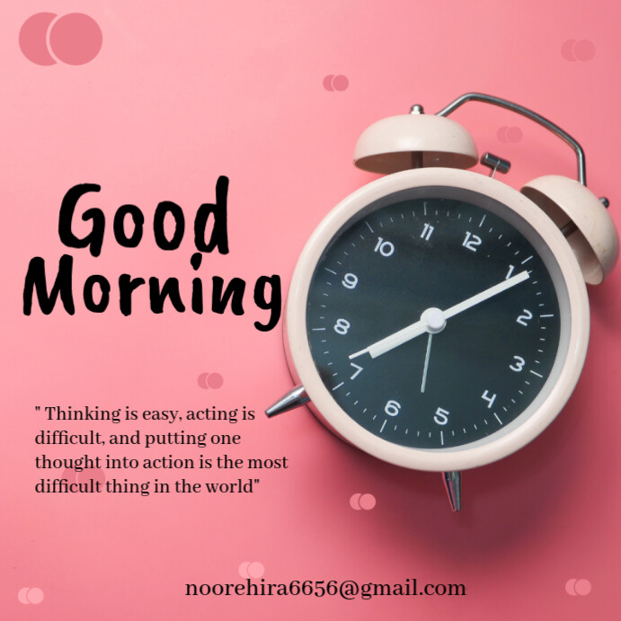 Plantilla de Pink Professional Good Morning Wish Cards Instagram Post ...