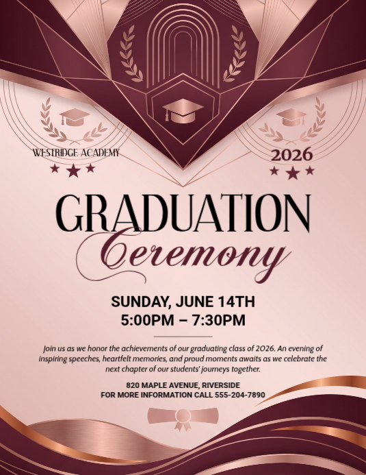 Plantilla de Graduation Ceremony Folletos | PosterMyWall