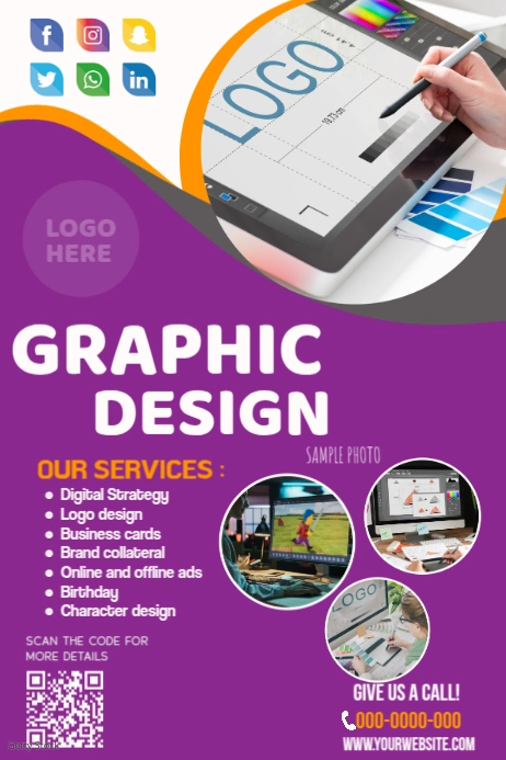 Pink Professional Graphic Designer Poster Template | PosterMyWall