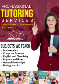 Professional Home Tutoring A4 Template | PosterMyWall