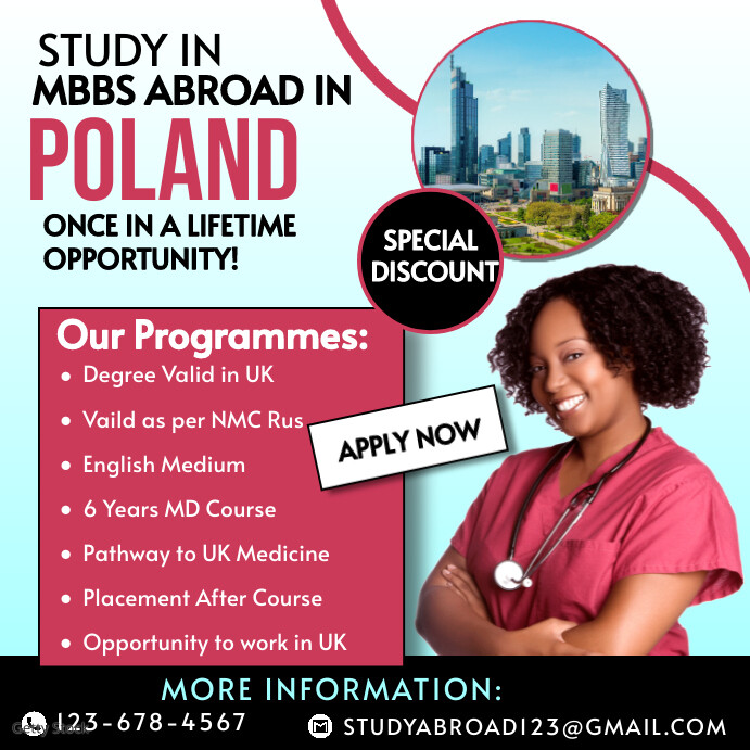 Pink Professional Mbbs Program Admissions Fly Template | PosterMyWall