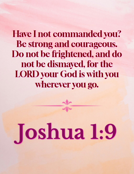 Plantilla de Pink Professional Motivational Inspirational Bible Memory ...