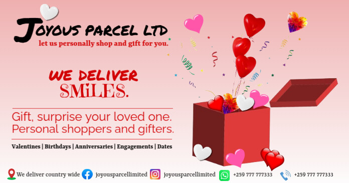 Pink Professional Parcel Packaging Business Advert Facebook Shared ...