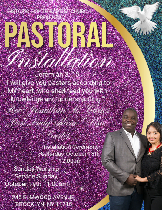 Pastoral Installation Ceremony Template | PosterMyWall