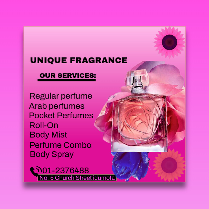 Plantilla de Pink Professional Perfume Flyer Instagram Post | PosterMyWall