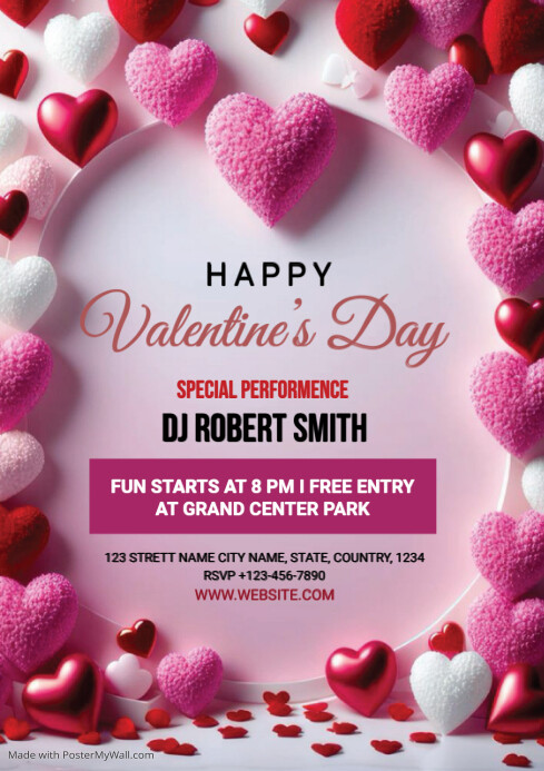 Pink Professional Valentines Day Sales Advertisement A4 Template ...
