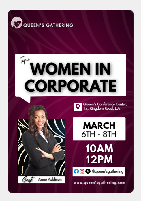 Copy of Pink Professional Women's Day ConferenceA3 | PosterMyWall