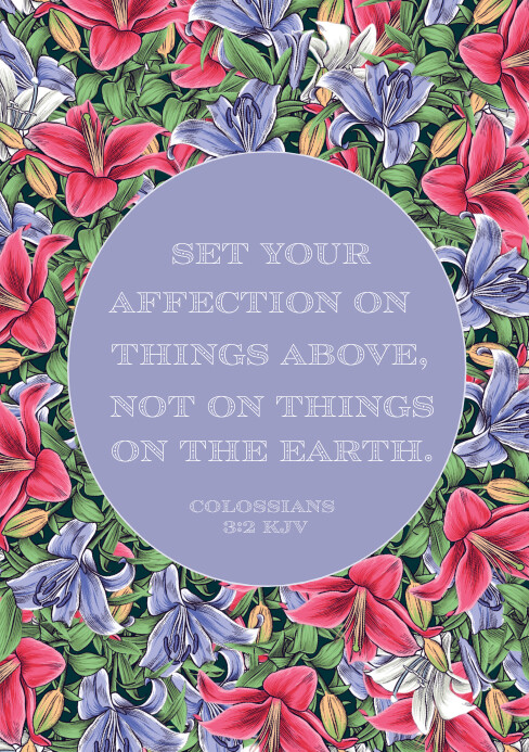 Modèle Pink/purple flower with bibleverse Colossians | PosterMyWall