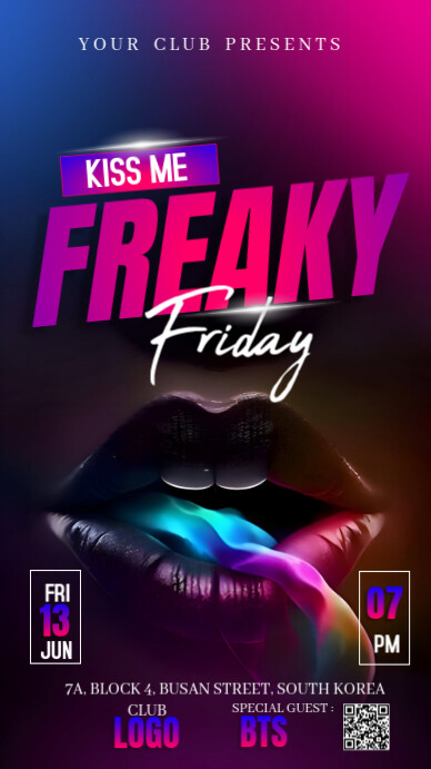 Pink Purple Maximalist Freaky Friday Whatsapp Status Template ...