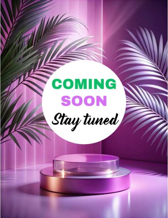 Copy of Pink Purple Podium Background Flyer (us Letter) | PosterMyWall