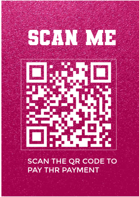 Plantilla de Pink QR Code Payment A4 | PosterMyWall