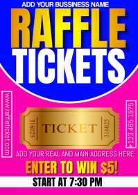 Raffle Tickets A3 Template | PosterMyWall