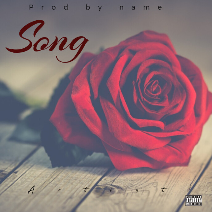 Pink Red Flower Album Cover Template | PosterMyWall