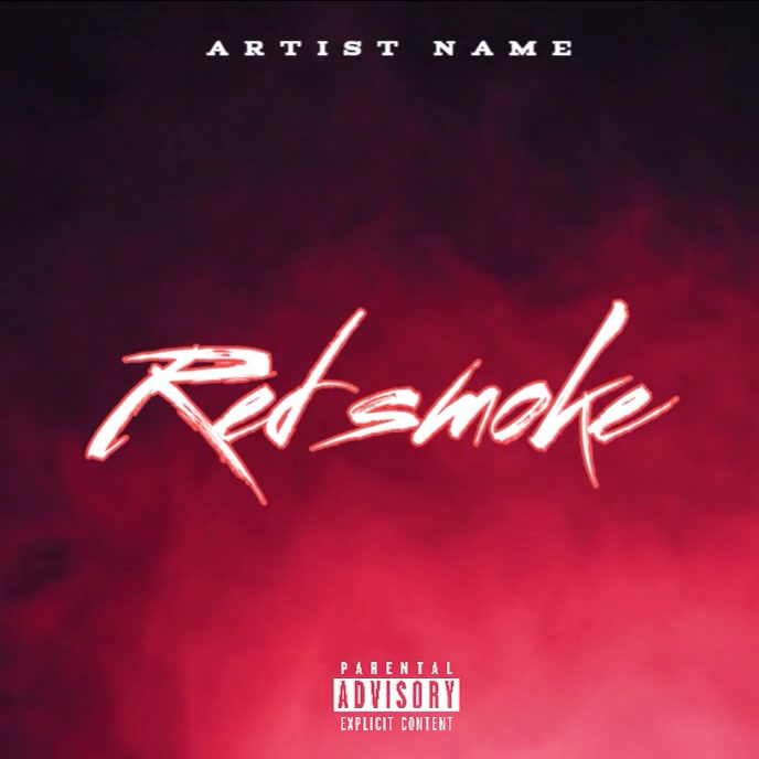 Pink Red Smoke Mixtape Album Cover Album Cover Template | PosterMyWall
