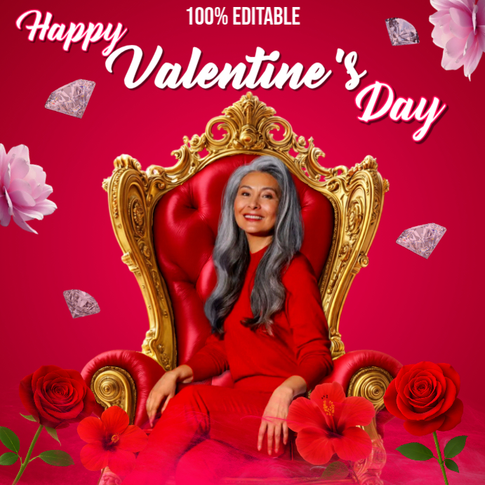 Pink/Red Valentine's Day Social Media Post/Profile Image/Cover Photo ...