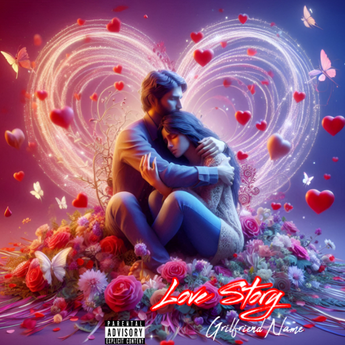 Pink Romantic Album Cover Album Cover Template | PosterMyWall