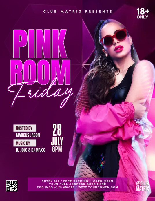 Copy of Pink room friday | PosterMyWall