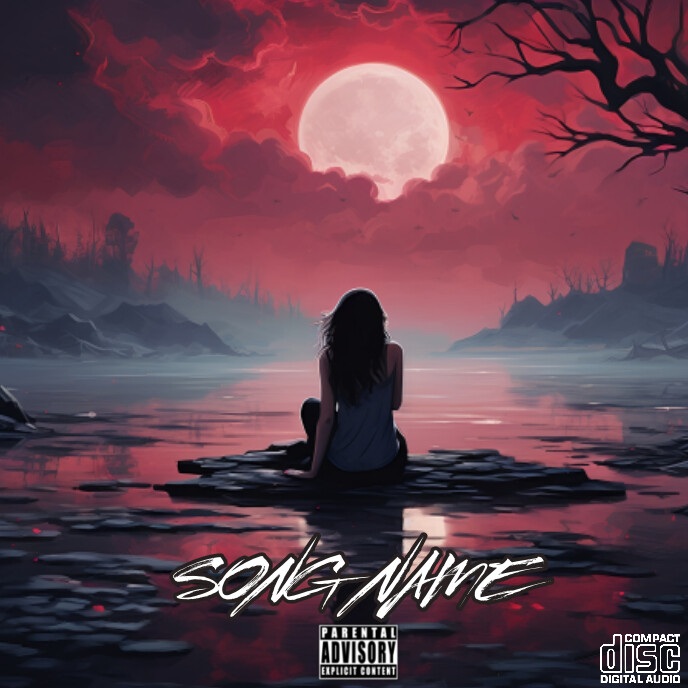 Plantilla de Pink Sad Girl Music Album Cover Album Cover | PosterMyWall