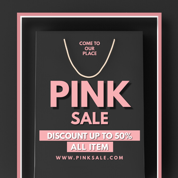 Pink Sale Discount 50% Off Template | PosterMyWall