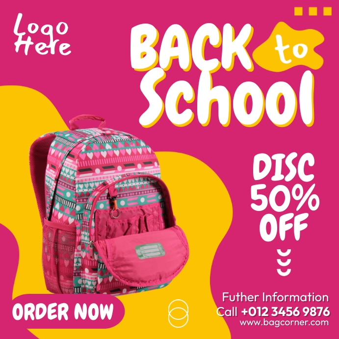 Copy Of Pink School Bag PosterMyWall copy-of-pink-school-bag-postermywall