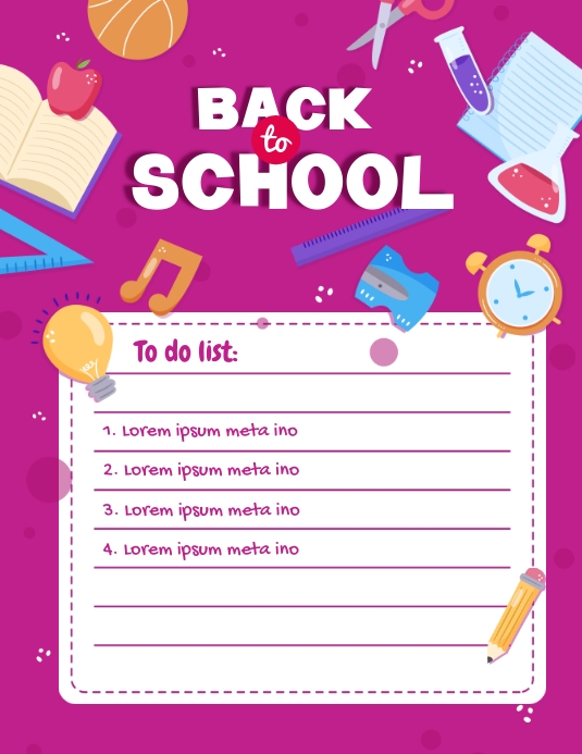 Plantilla de Pink School Note | PosterMyWall