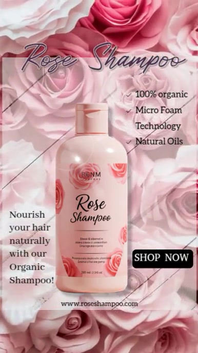 Pink Shampoo Instagram Reel Template | PosterMyWall