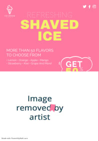 Yellow Shaved Ice Flyer Design Template | PosterMyWall