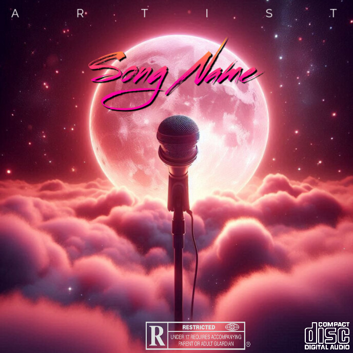 Pink Song Michael Fog Moon Album Cover Template | PosterMyWall