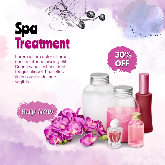 PINK SPA TREATMENT INSTAGRAM POST Template | PosterMyWall