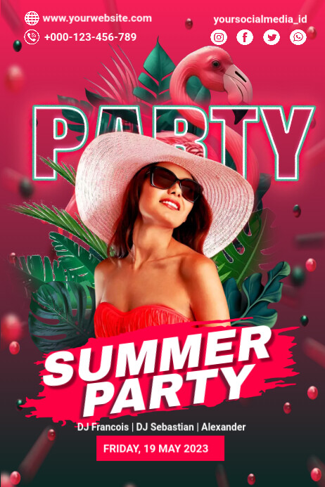 Copy of Pink Summer Party Flyer 2023 | PosterMyWall