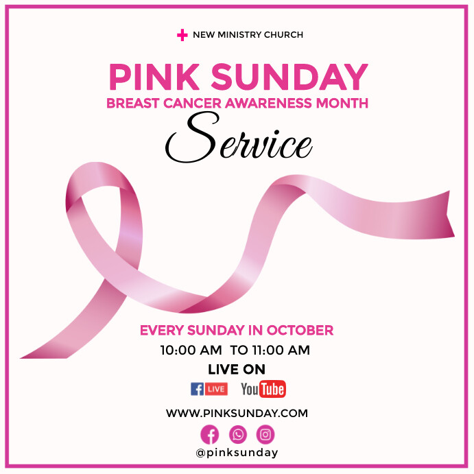 Copy of Pink Sunday Church Service Invite Instagram P | PosterMyWall