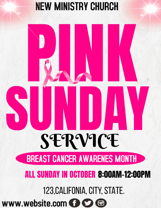 Copy of Pink Sunday service design template | PosterMyWall