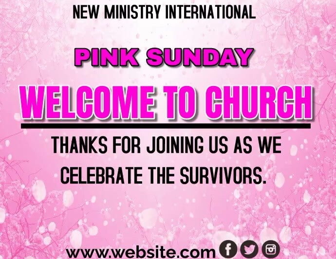 Modèle Pink Sunday service design template | PosterMyWall