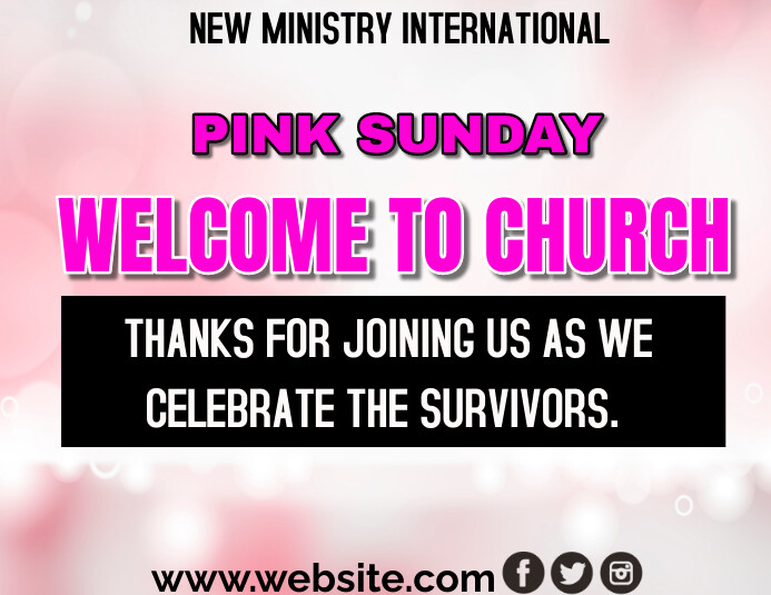 Pink Sunday service design template | PosterMyWall