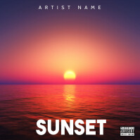 Song Cover Sunset Template | PosterMyWall